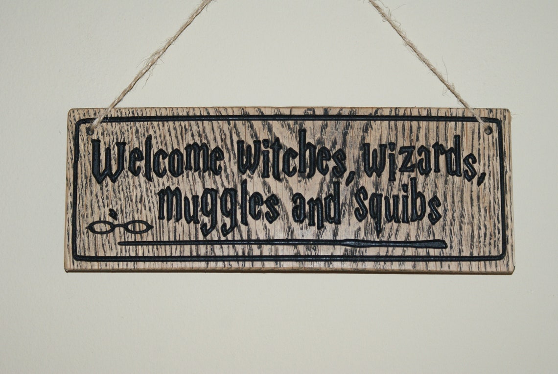 Welcome Harry Potter Harry Potter Sign Wooden Sign Carved - Etsy UK