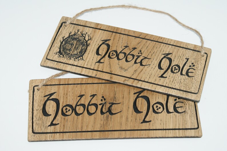 Hobbit Hole Lord of the Rings Wooden Sign Carved Sign - Etsy UK