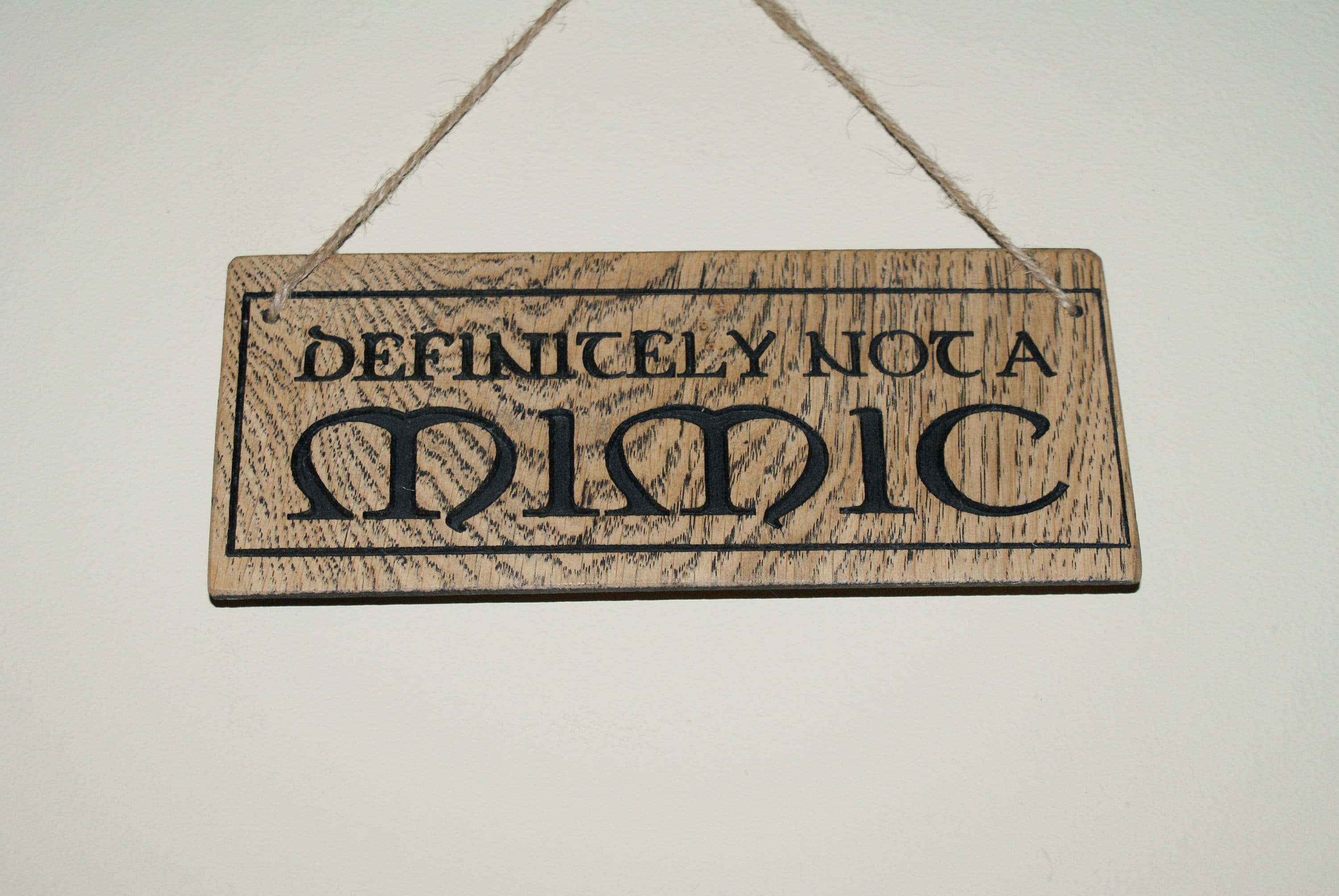 Definitely Not a Mimic Mimic Sign DnD Mimic Dungeons and | Etsy