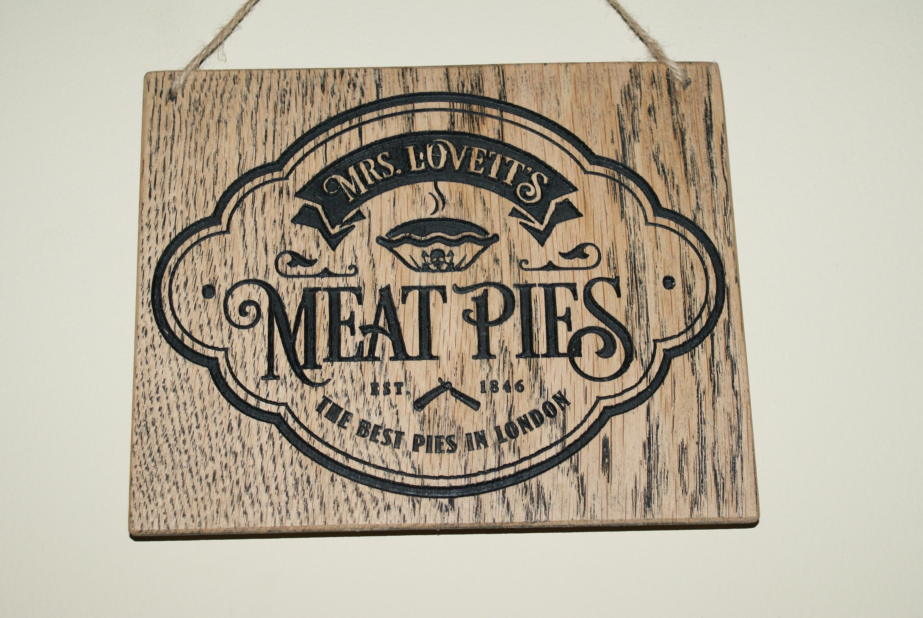 Funny Sign Mrs Lovetts Meat Pies Kitchen Decor Wall Sign - Etsy UK