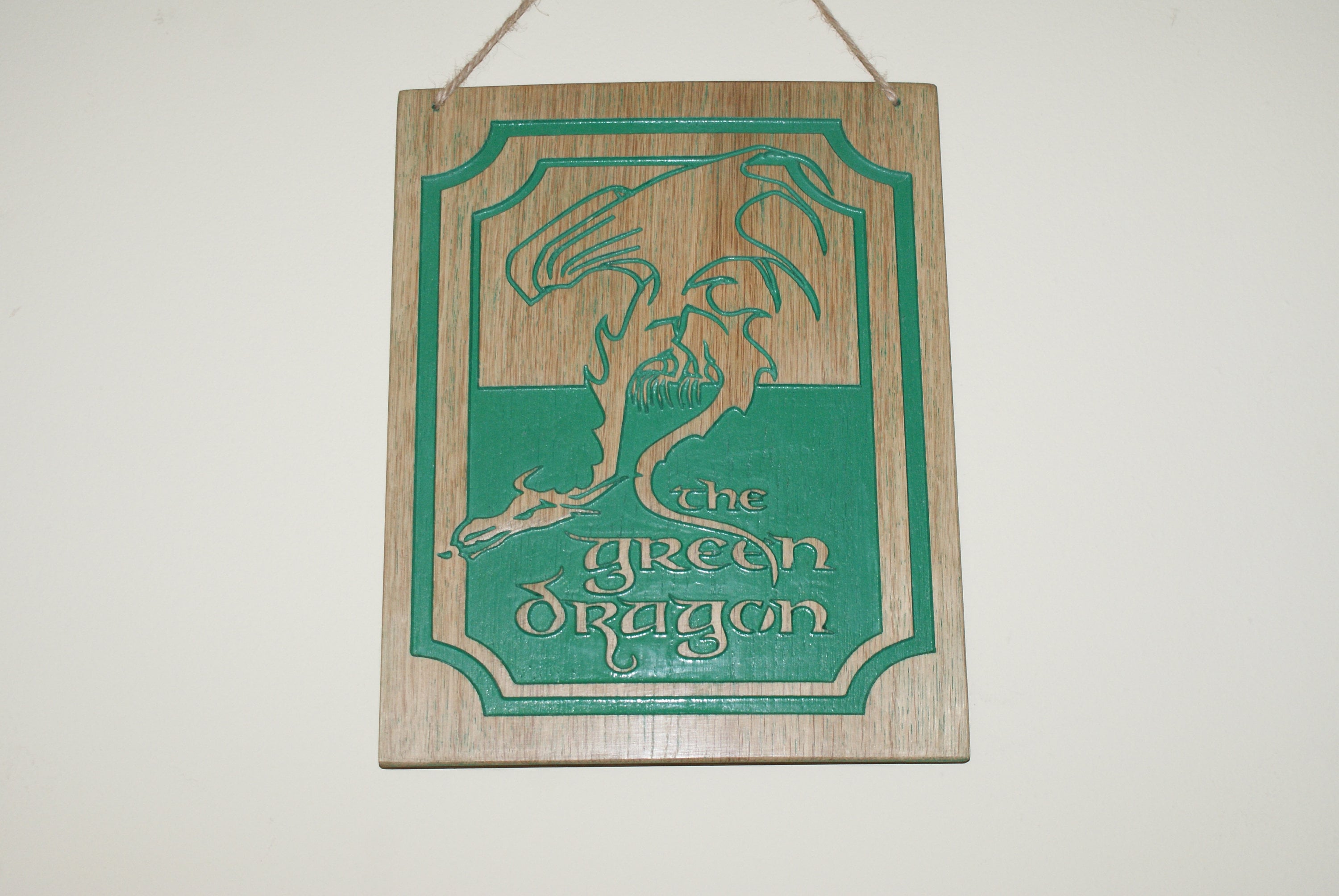 The Green Dragon LOTR Geek Sign Hanging Sign Lord of the - Etsy UK