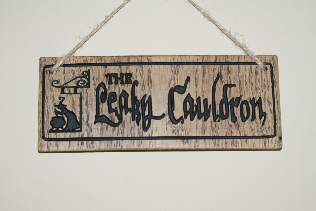 The Leaky Cauldron. Home Decor, Wall Hanging, Wooden Sign, Geek Sign ...