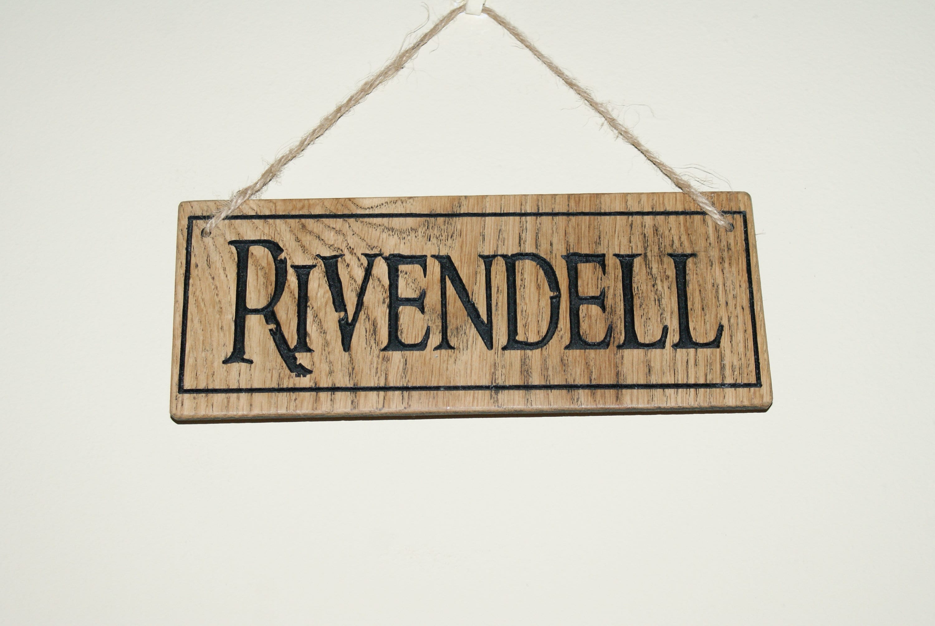 Rivendell Wooden Sign Carved Sign hanging wall sign Middle - Etsy Polska
