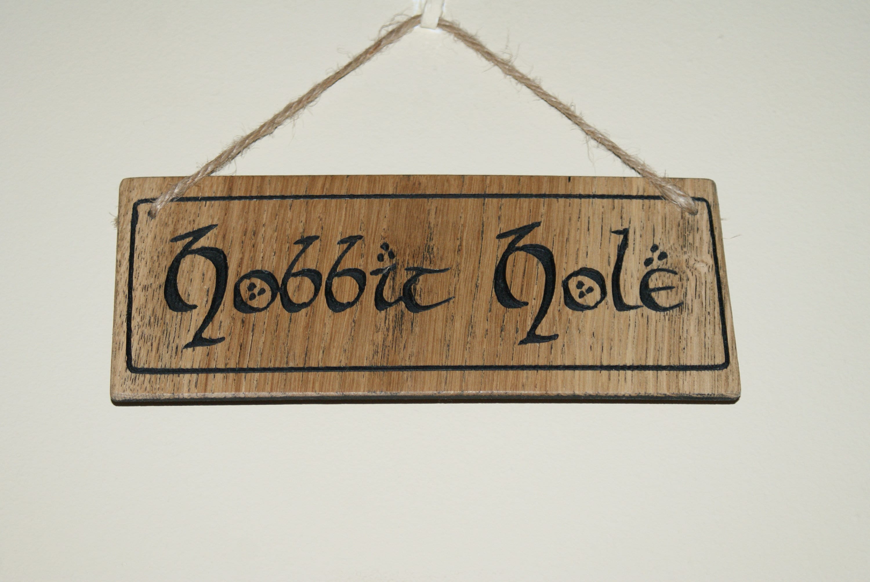 Hobbit Hole, Lord of the Rings, Wooden Sign, Carved Sign, Hanging Wall ...