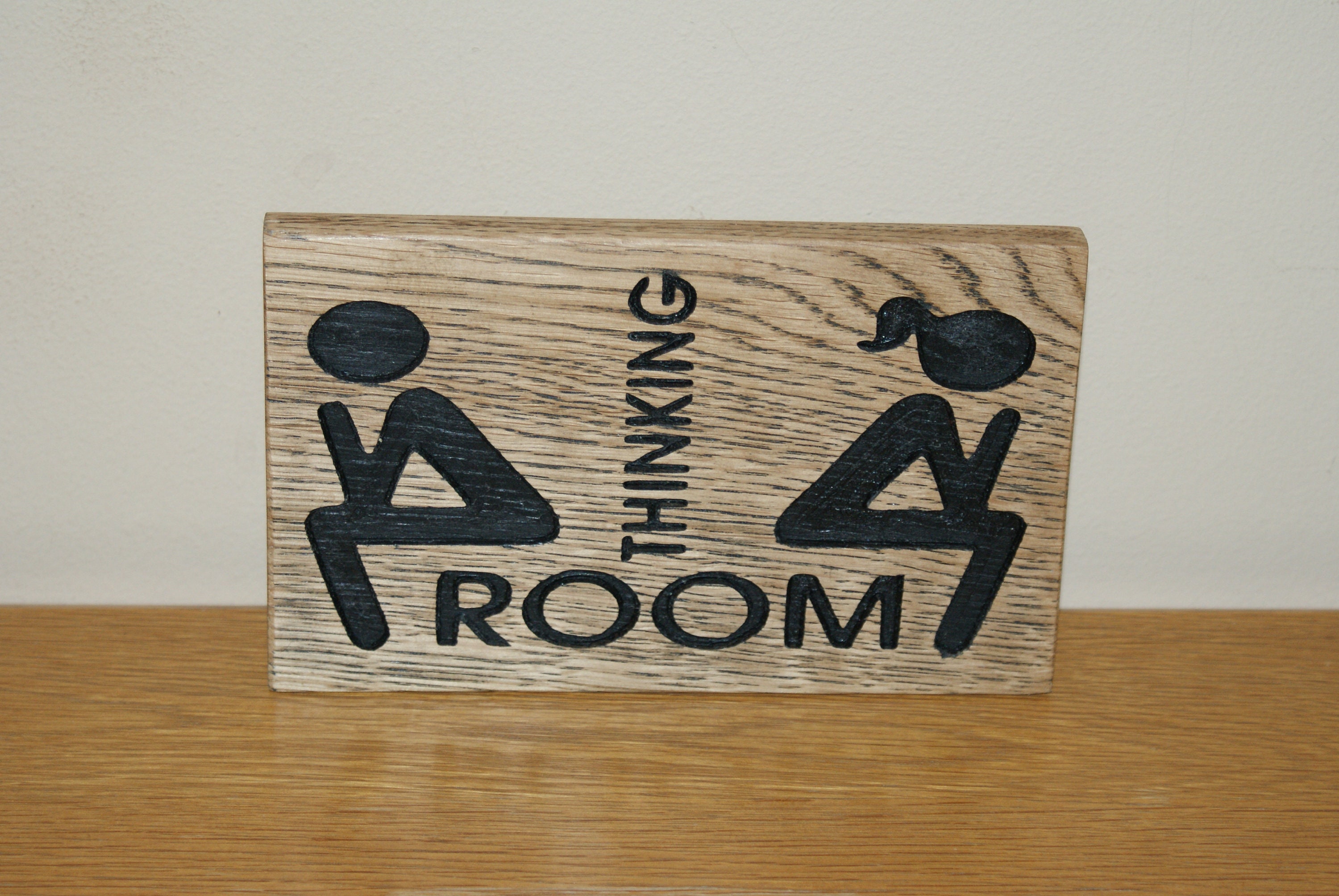 Thinking Room, Funny House Sign, House Gift, Shelf Sign, Wooden Sign ...