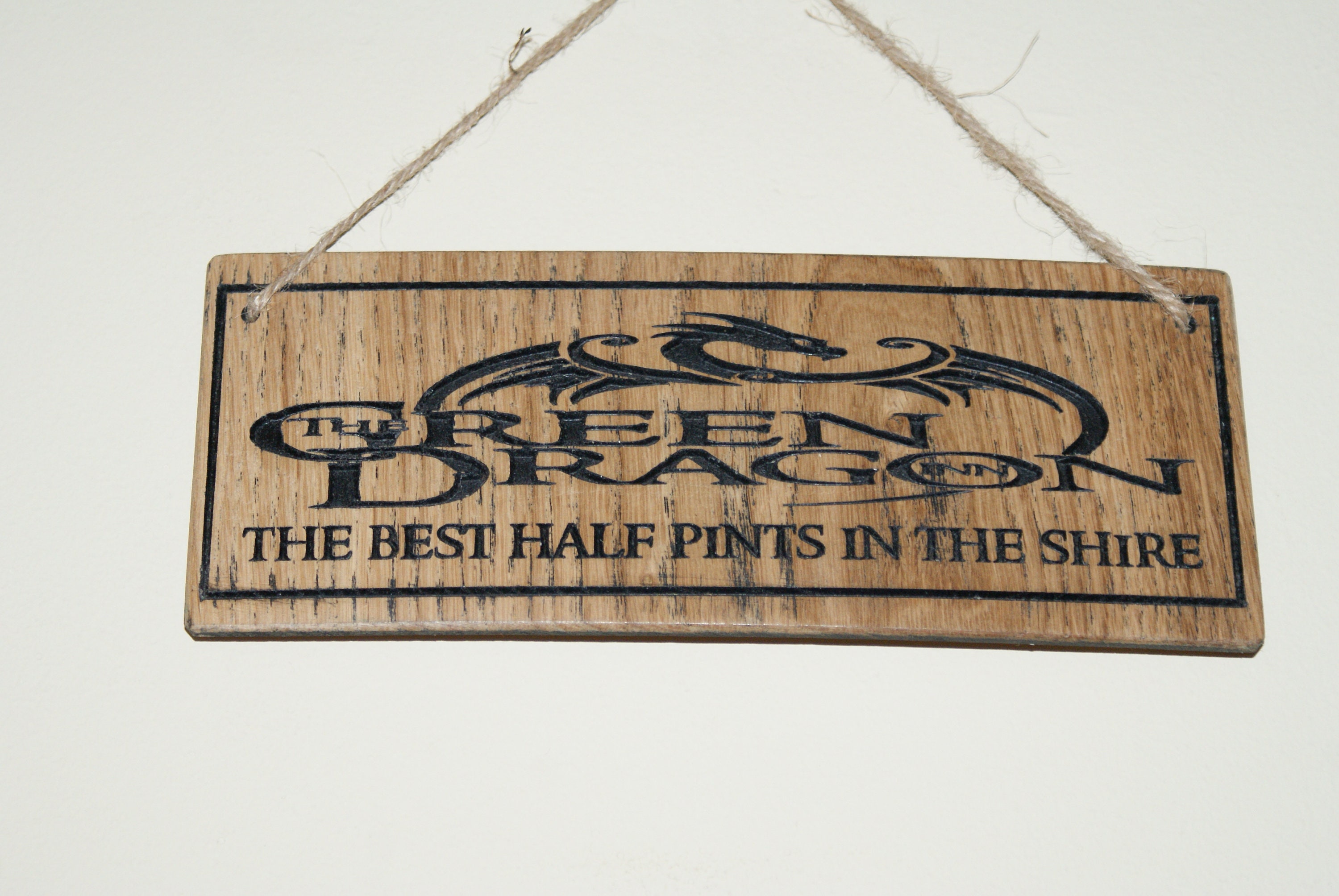 The Green Dragon Inn LOTR Geek Sign hanging wall sign Lord | Etsy