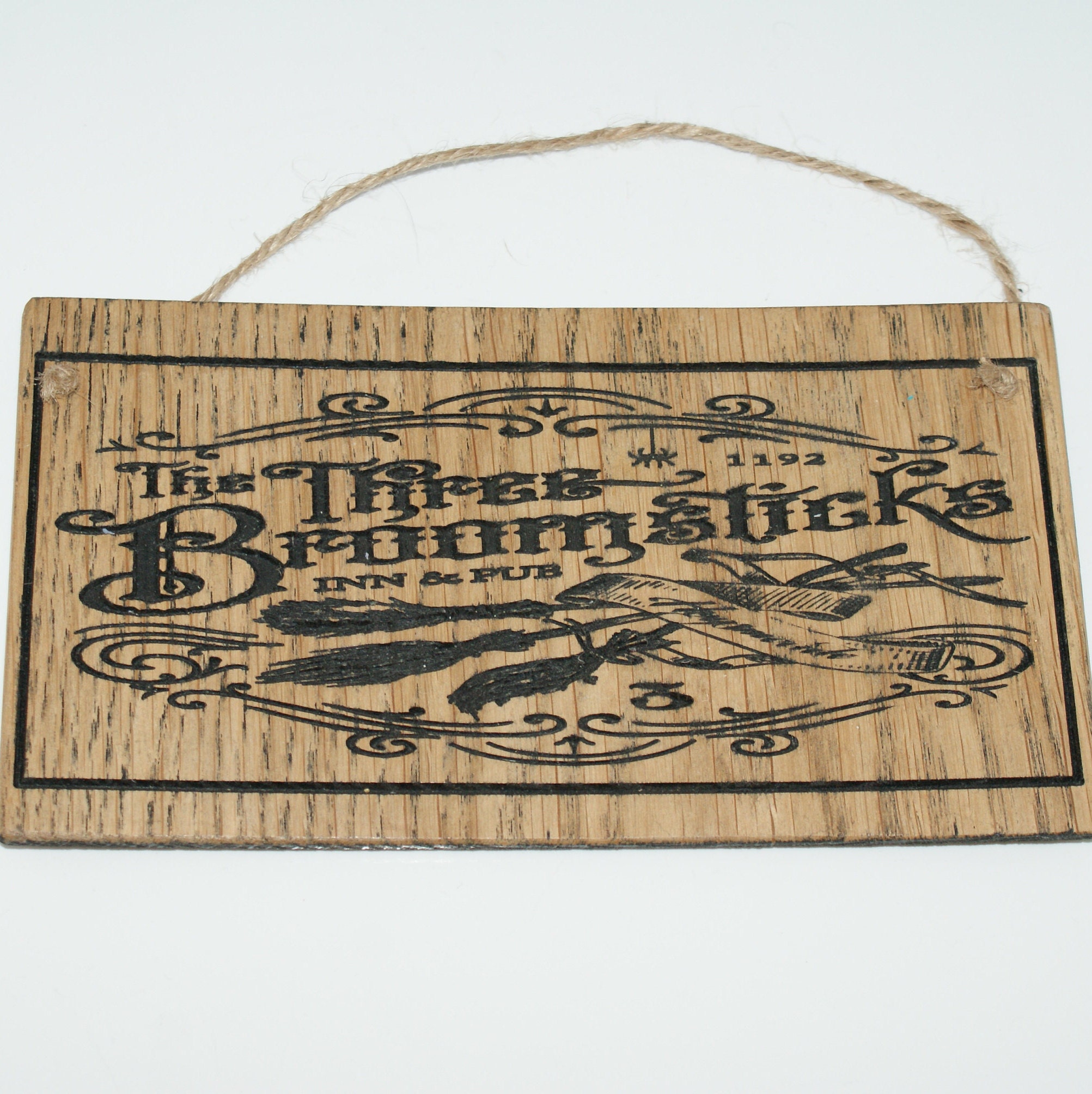 The Three Broomsticks Pub Sign Harry Potter Sign Wooden | Etsy