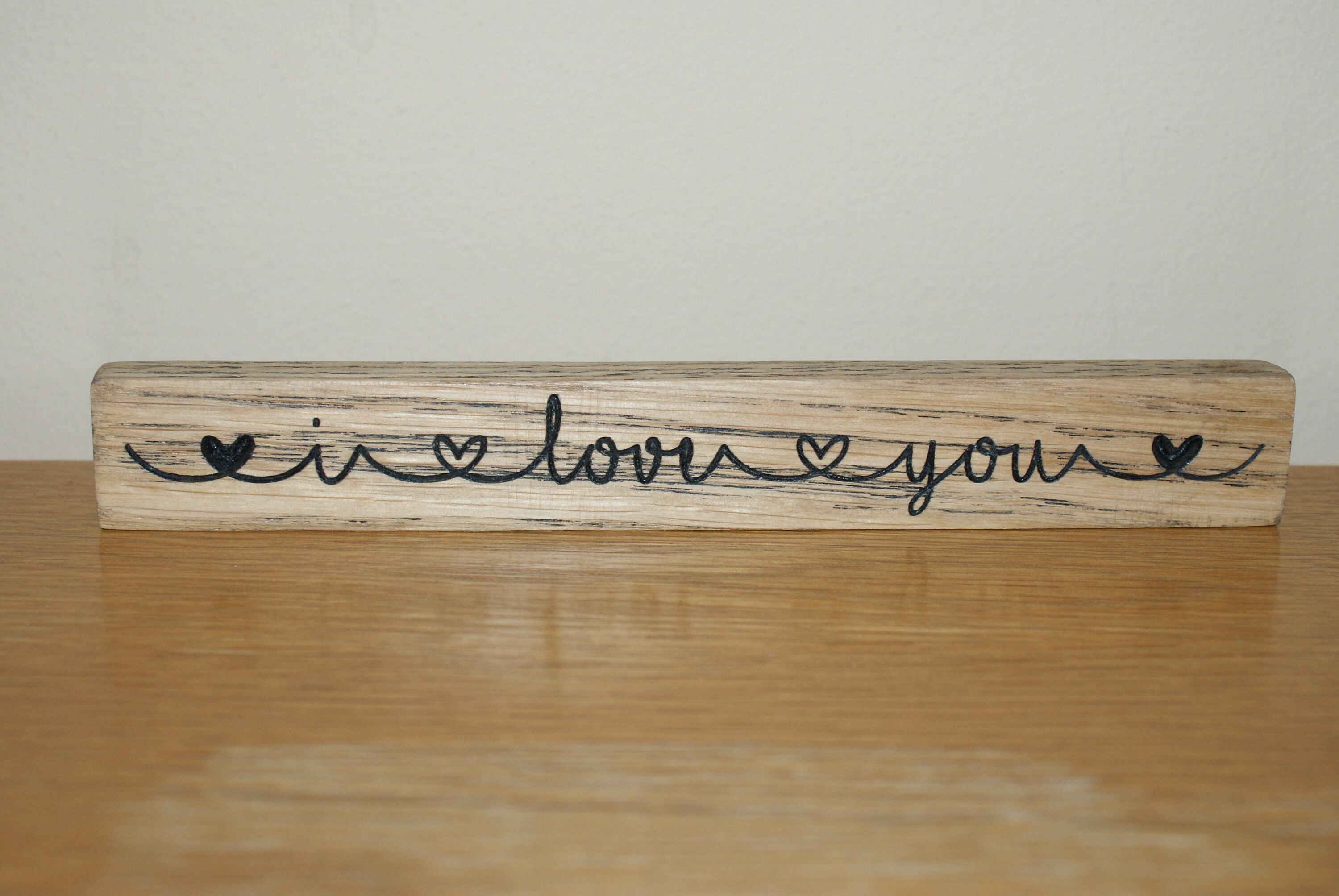 I Love You Home Decor Wooden Sign Oak sign Wooden Art | Etsy