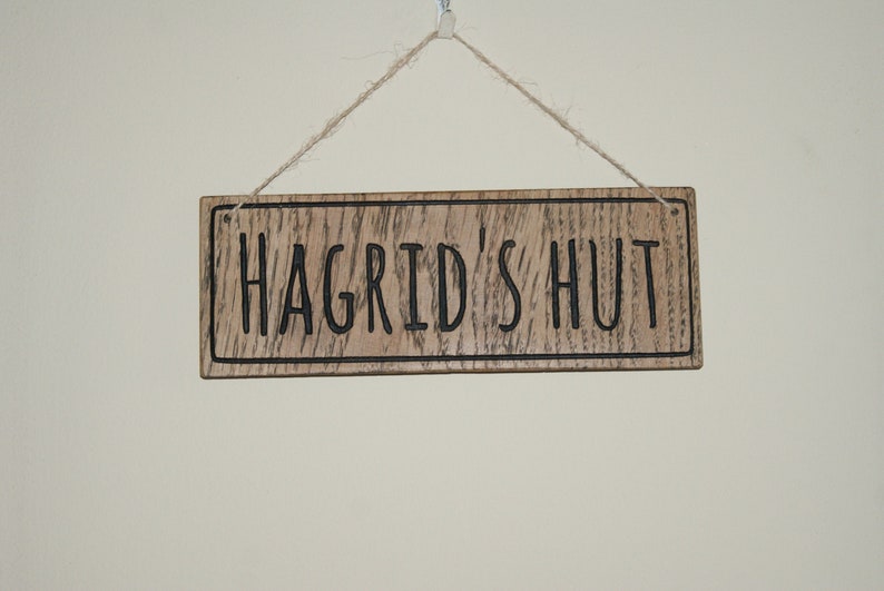 Hagrid's Hut Wooden Sign Harry Potter Sign Wooden Sign - Etsy