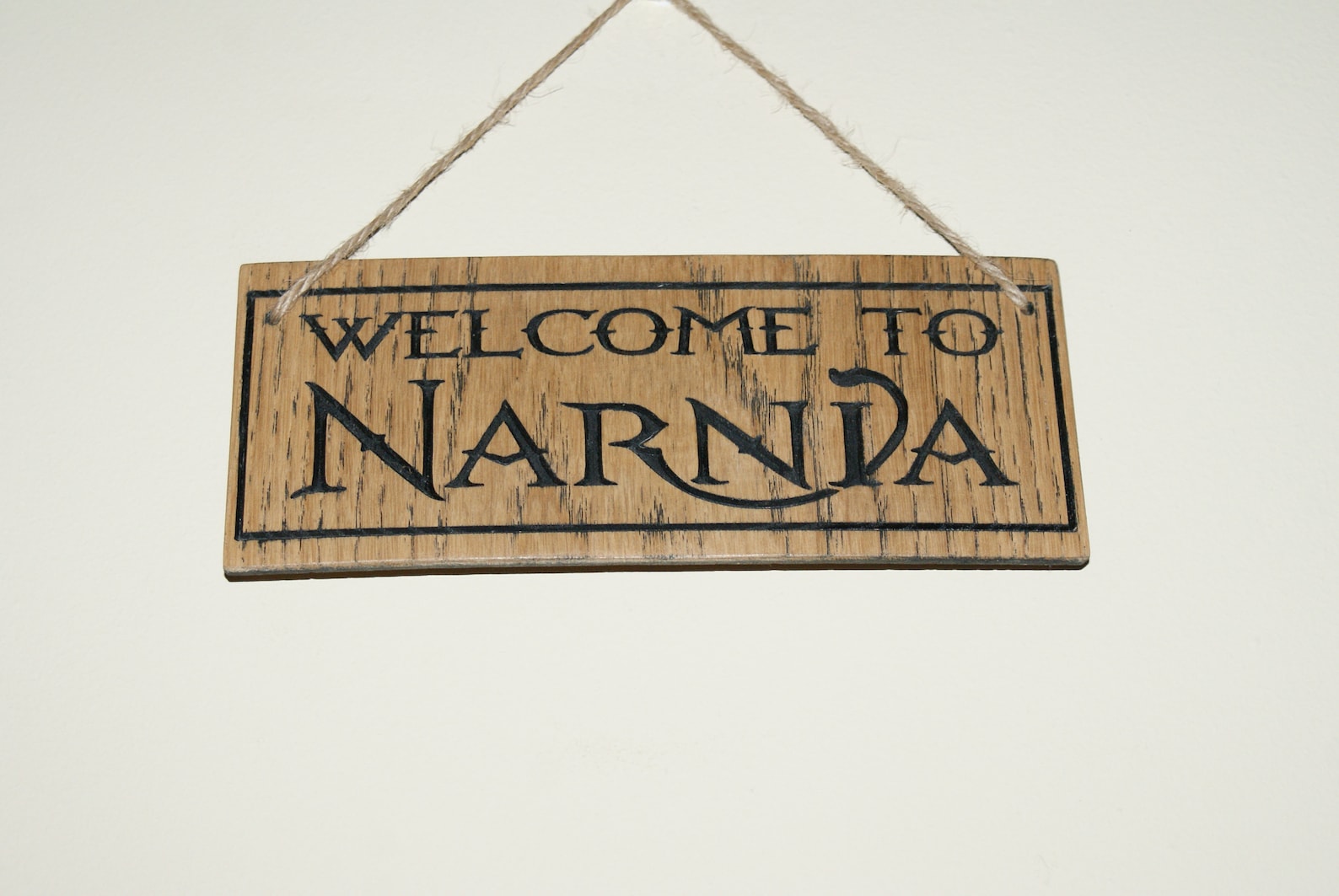 Welcome to Narnia Decor Wall Hanging Wooden Sign Oak Sign - Etsy UK