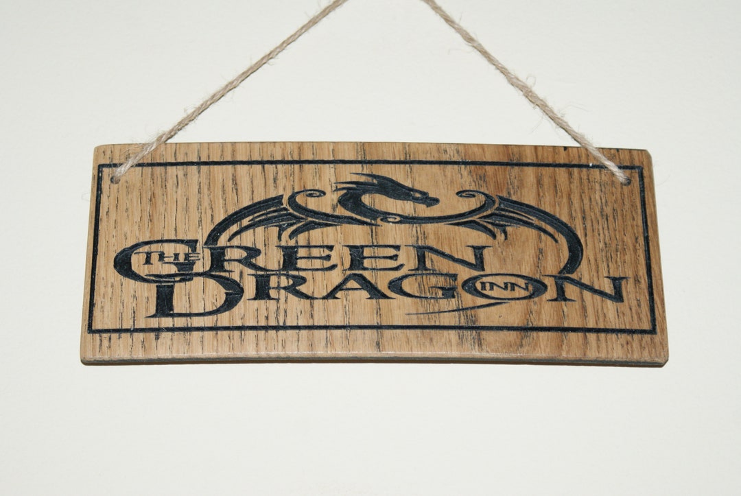 The Green Dragon Inn, LOTR, Geek Sign, Hanging Wall Sign, Lord of the ...