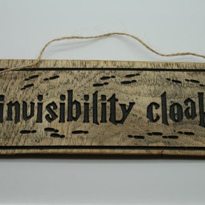 Invisibility Cloaks, Wooden Sign, Harry Potter Sign, Wooden Sign ...