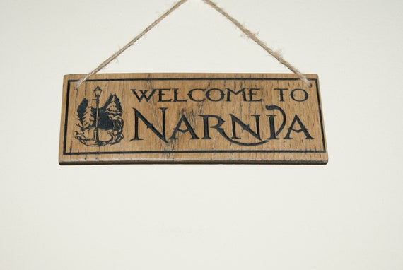 Welcome to Narnia Decor Wall Hanging Wooden Sign Oak Sign - Etsy