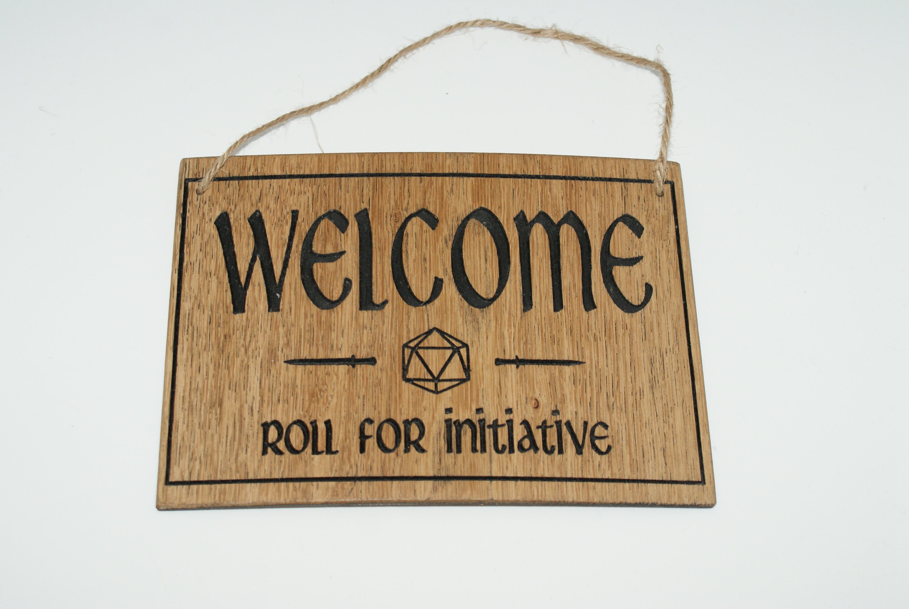 RPG Welcome Dnd Roll for Initiative Welcome Woden Sign | Etsy