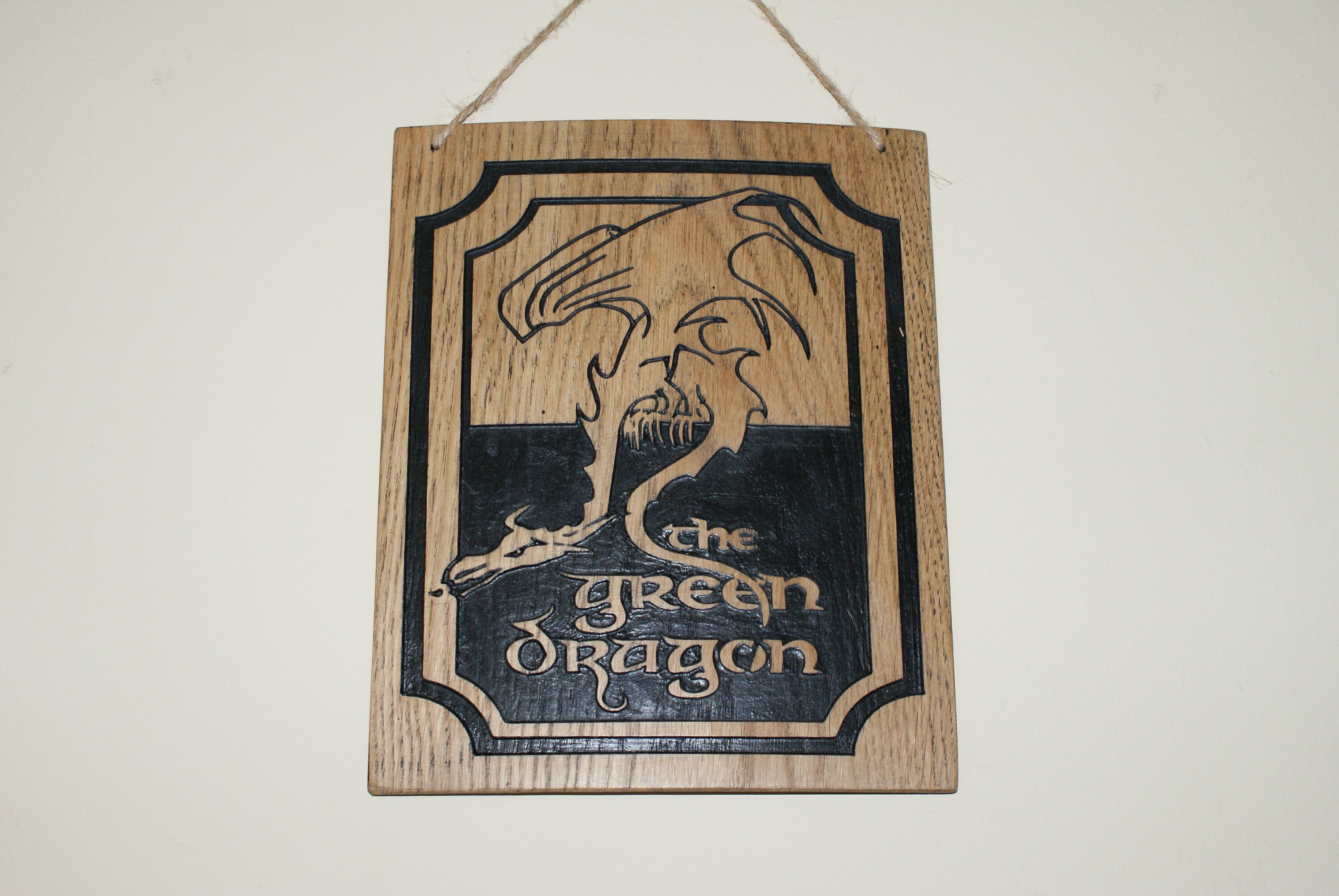 The Green Dragon LOTR Geek Sign Hanging Sign Lord of the | Etsy