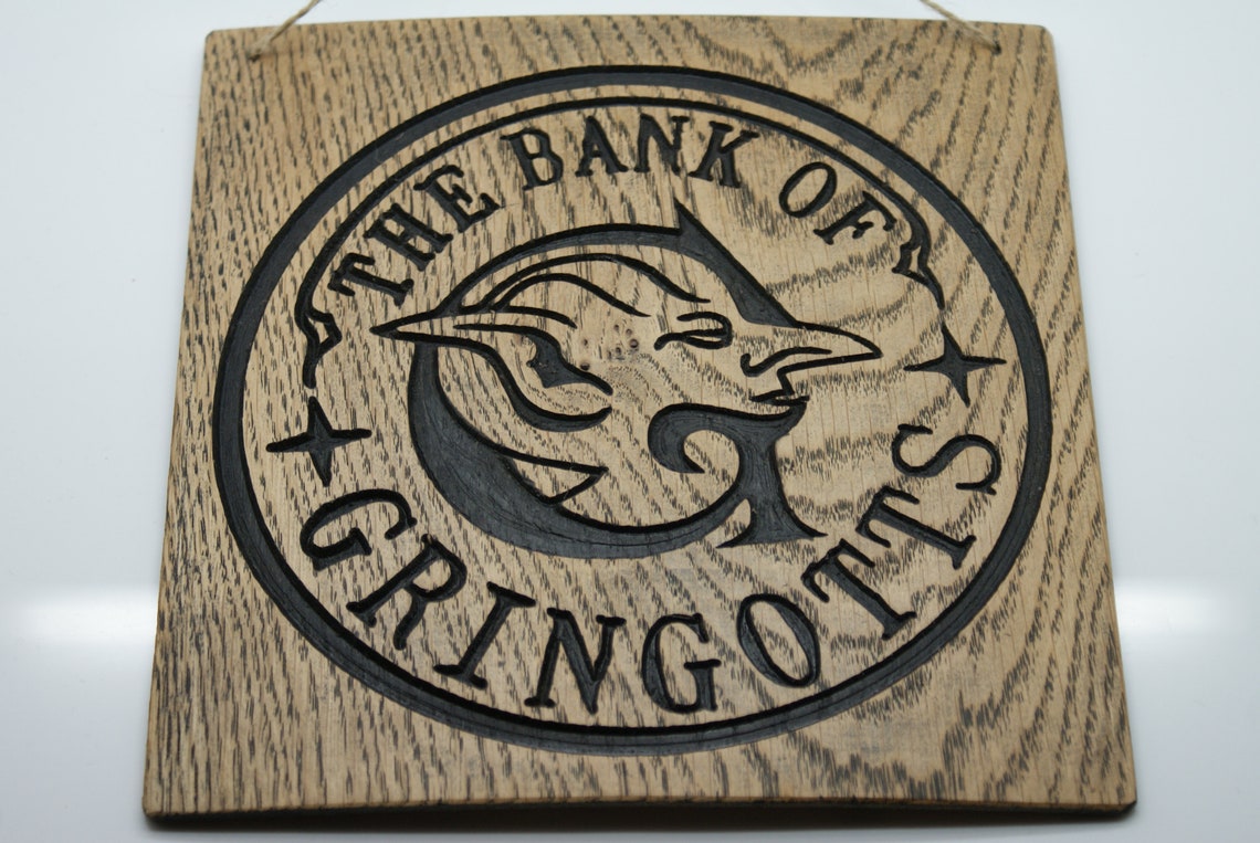 The Bank of Gringotts Gringotts Wooden Sign Harry Potter - Etsy