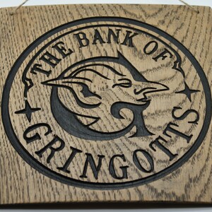 The Bank of Gringotts, Gringotts, Wooden Sign, Harry Potter, Wooden ...