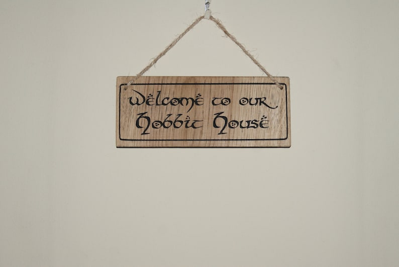 Welcome to Our Hobbit House Lord of the Rings Wooden Signs - Etsy