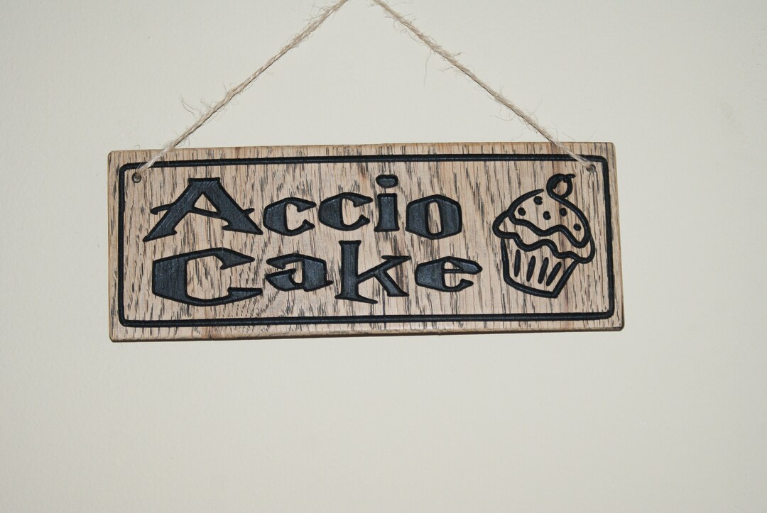 Accio Cake, Gift, Kitchen Decor, Wall Hanging, Wooden Sign, cake Lover ...