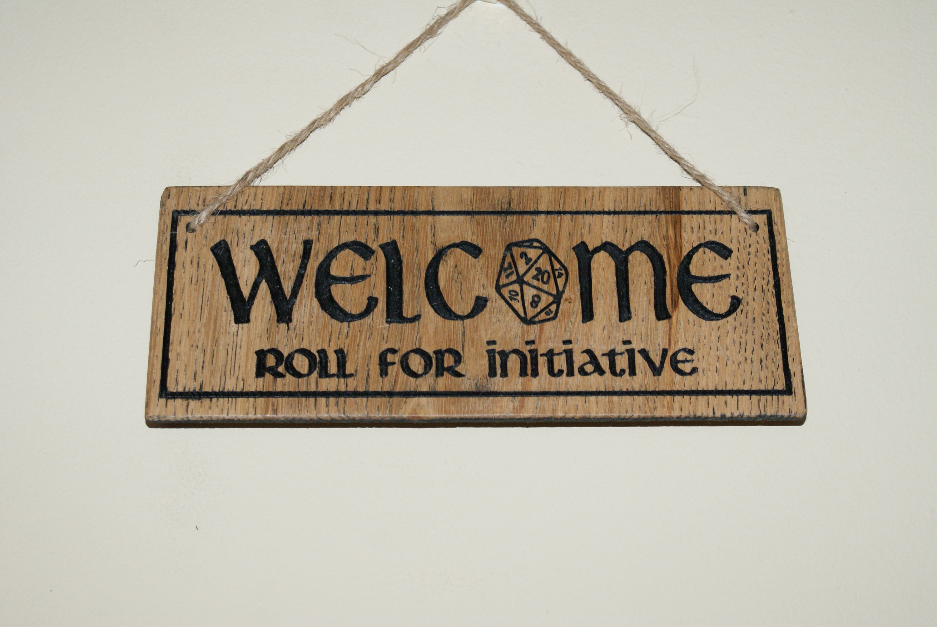 RPG Welcome DnD Roll for initiative Welcome woden Sign | Etsy