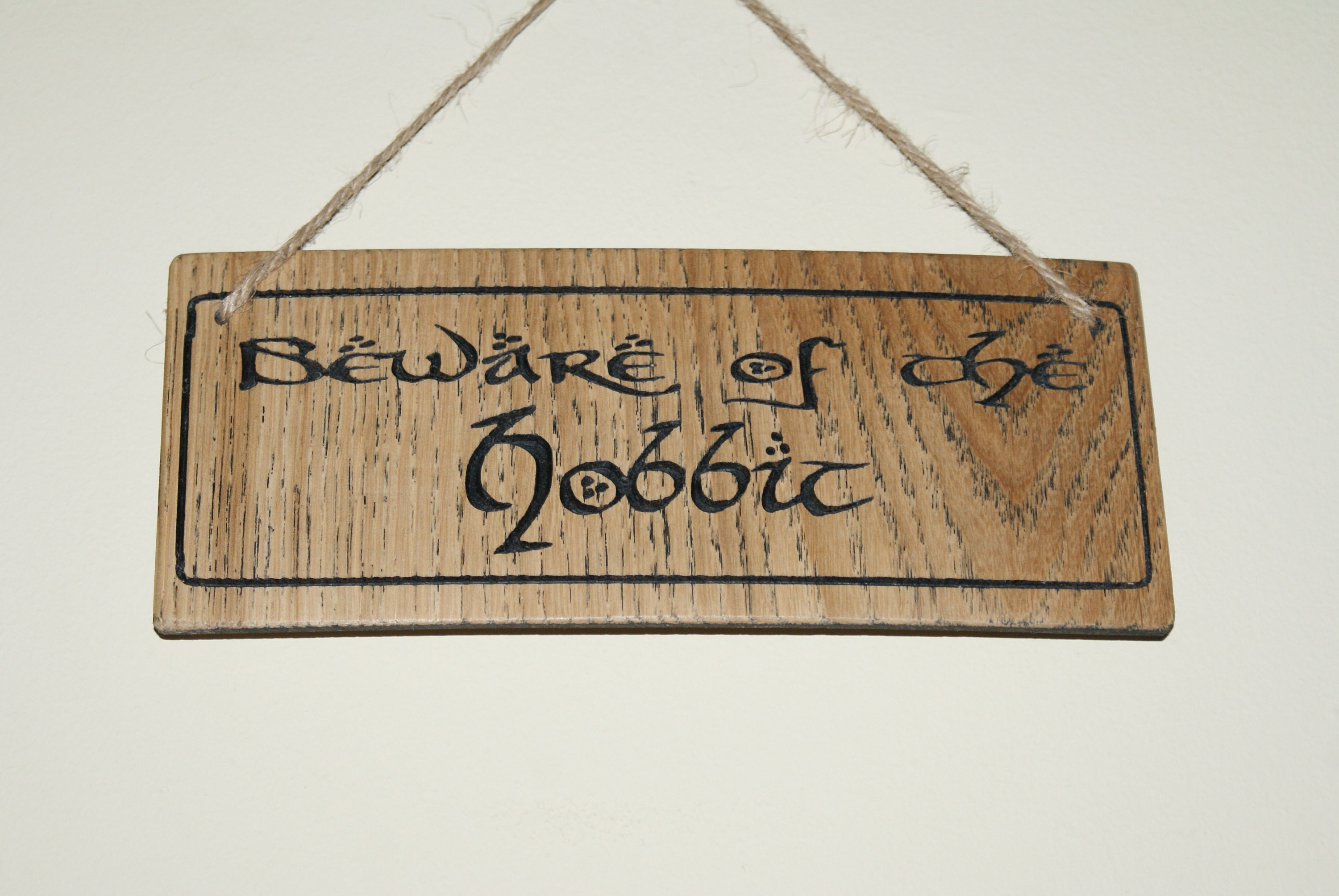 Beware of the Hobbit Wooden Sign Lord of the Rings Carved - Etsy
