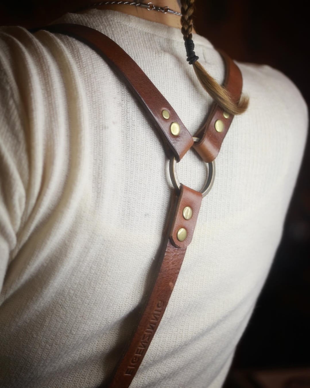 Custom Leather Suspenders! BLACK or BROWN- With Custom Engraving: Made ...