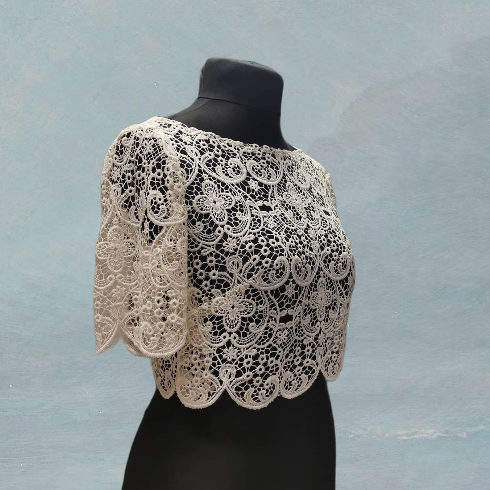 Guipure Lace Cover up Bridal HONEY Lace Top Wedding Lace - Etsy UK