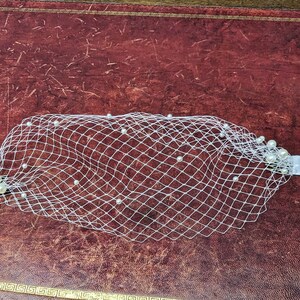 Bandeau Wedding Pearl Veil French Net Veil Bird Cage Veil Face Bridal ...