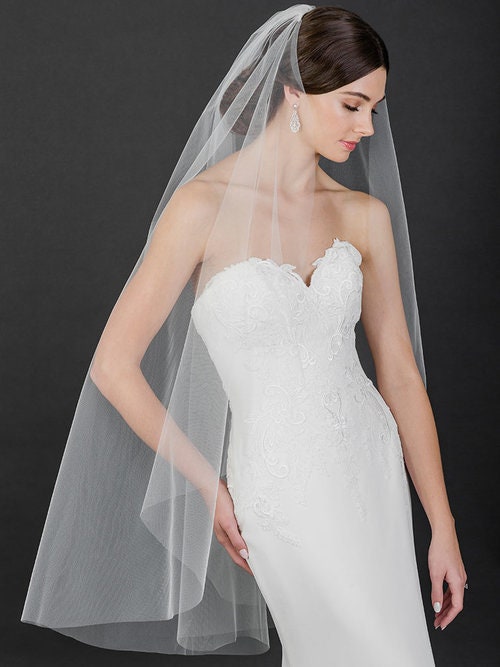 Welon Louise Typu Waterfall Cascade Raw Cut Jednowarstwowy Welon Welon ...