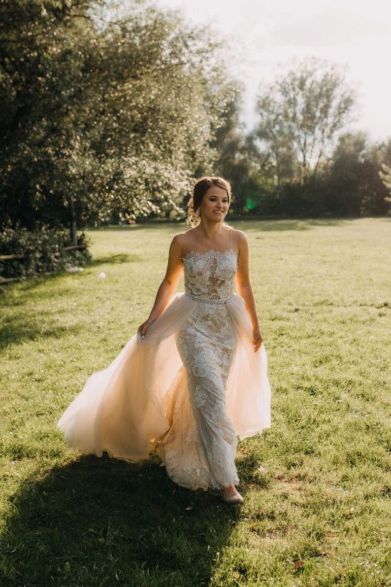 RITA Separates Tulle Over Skirt Full Length Tutu Detachable Wedding ...