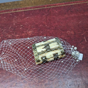 Bandeau Wedding Pearl Veil French Net Veil Bird Cage Veil Face Bridal ...