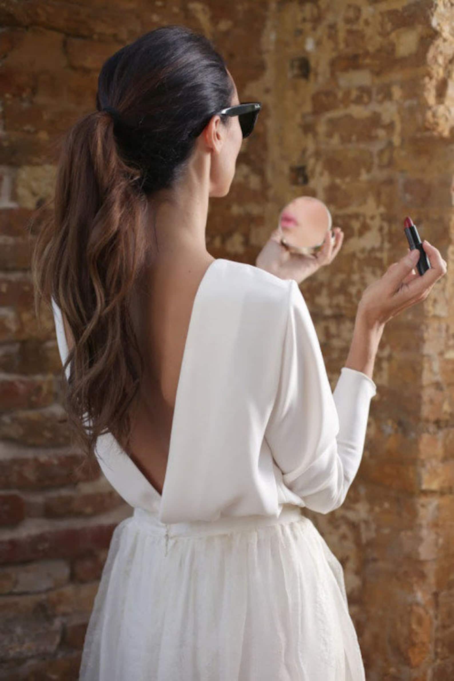 MANILA Jacket Top Alternative Bridal Minimal Crop Top With | Etsy