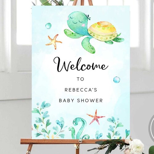 Under the Sea Baby Shower Welcome Sign Ocean Baby Shower - Etsy
