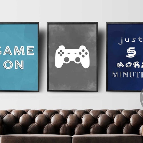 Video Game Wall Art Gaming Prints Set Gaming Wall Art Set of - Etsy