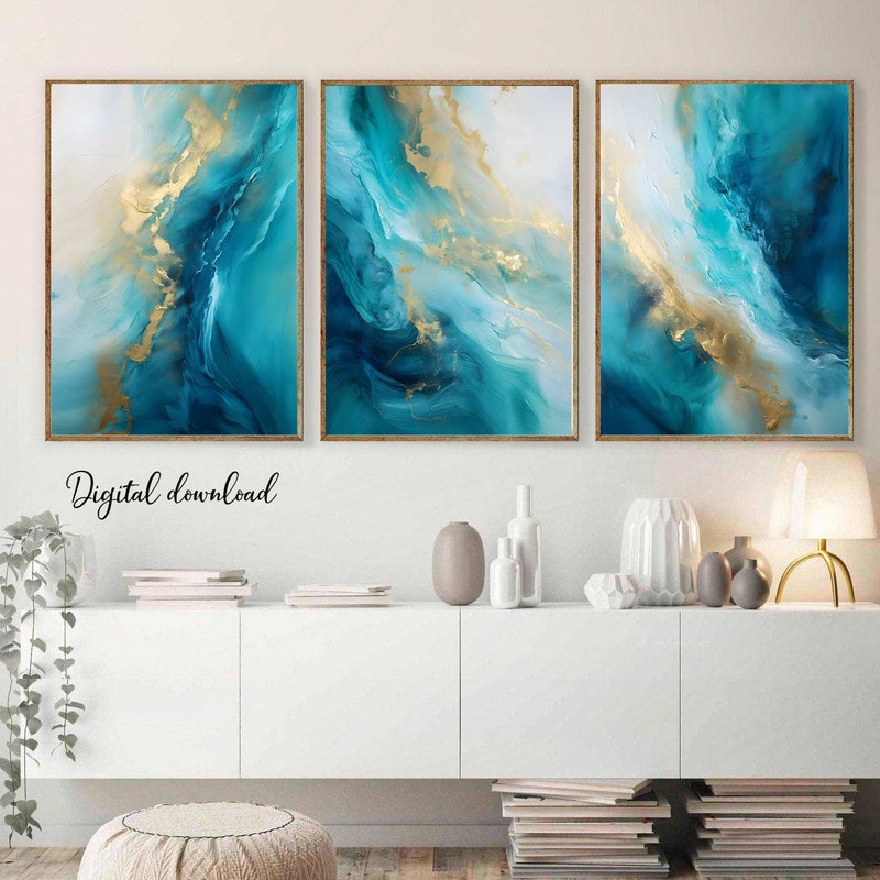 Teal Wall Art - Etsy