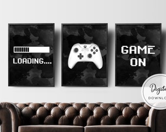 Gaming Wall Art Set of 2 Gaming Room Decor Video Game Prints | Etsy