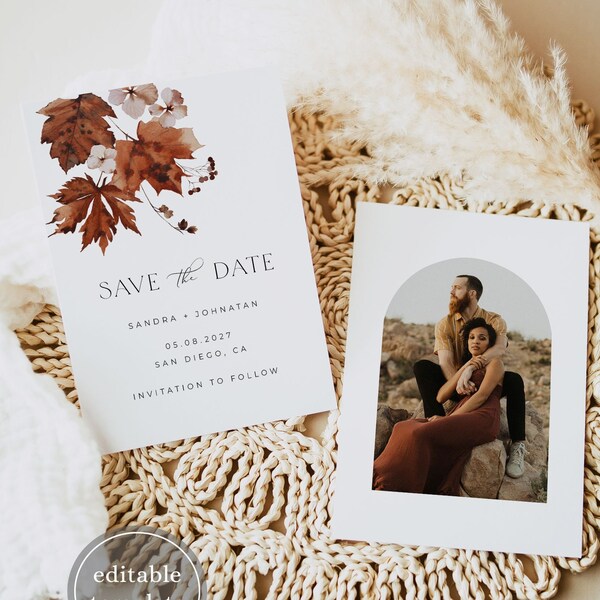 Autumn Save the Date - Etsy