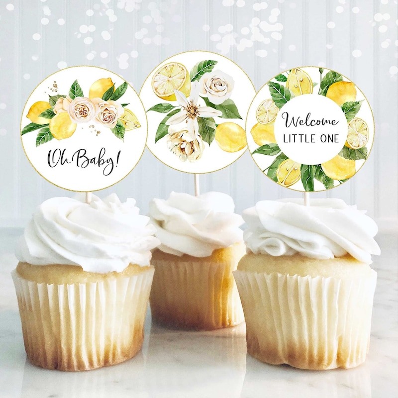 Lemon Cupcake Topper - Etsy