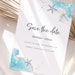 Beach Save the Date Template, Sea Shell Save the Dates, Ocean Save the ...