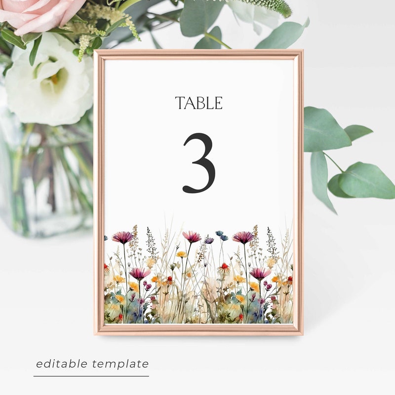 5x7 Table Numbers - Etsy