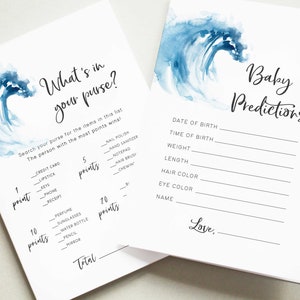 Ocean Baby Shower Games, Beach Baby Shower Games Bundle, Sea Baby ...