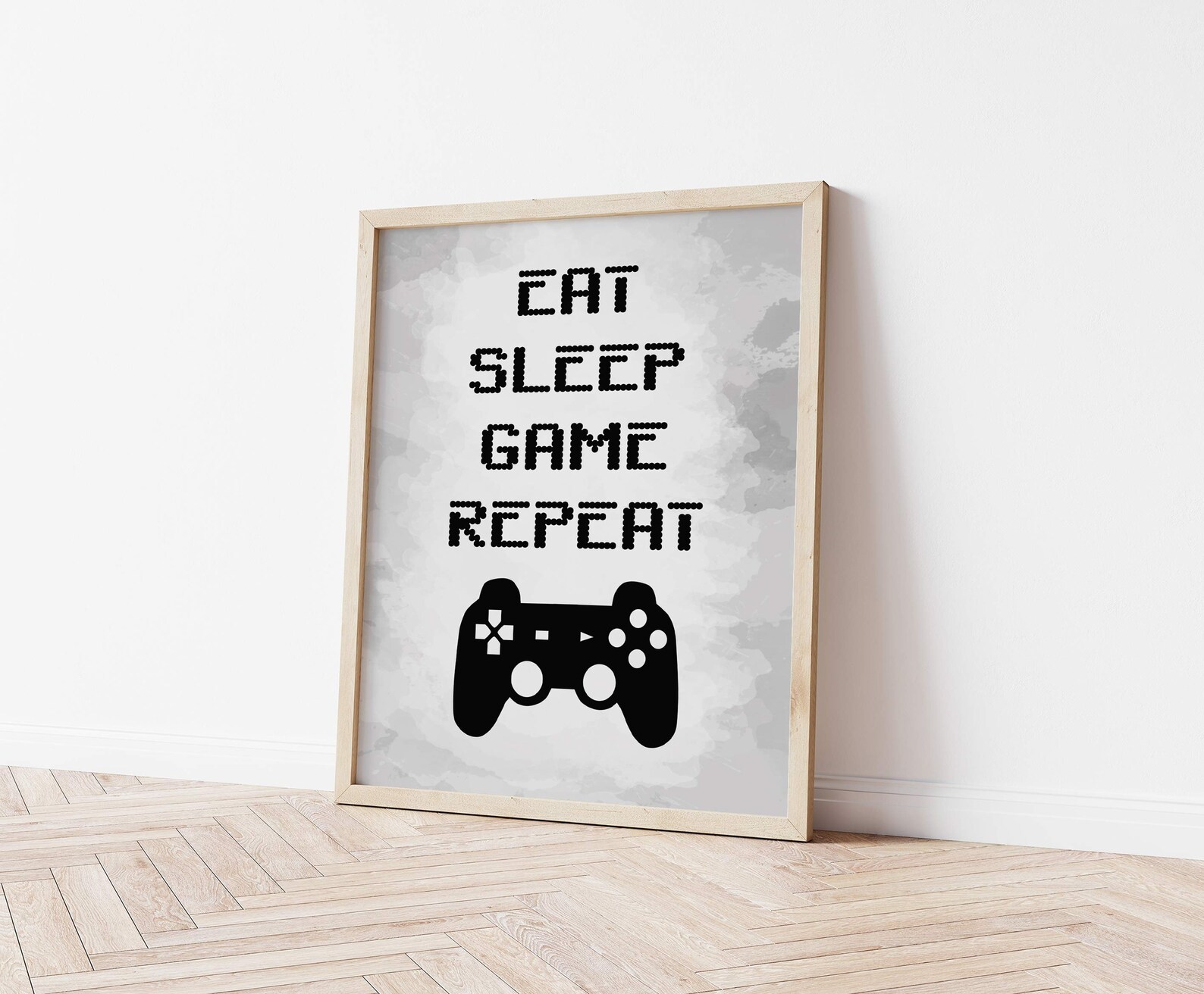 Gaming Wall Art Eat Sleep Game Repeat Video Game Print | Etsy