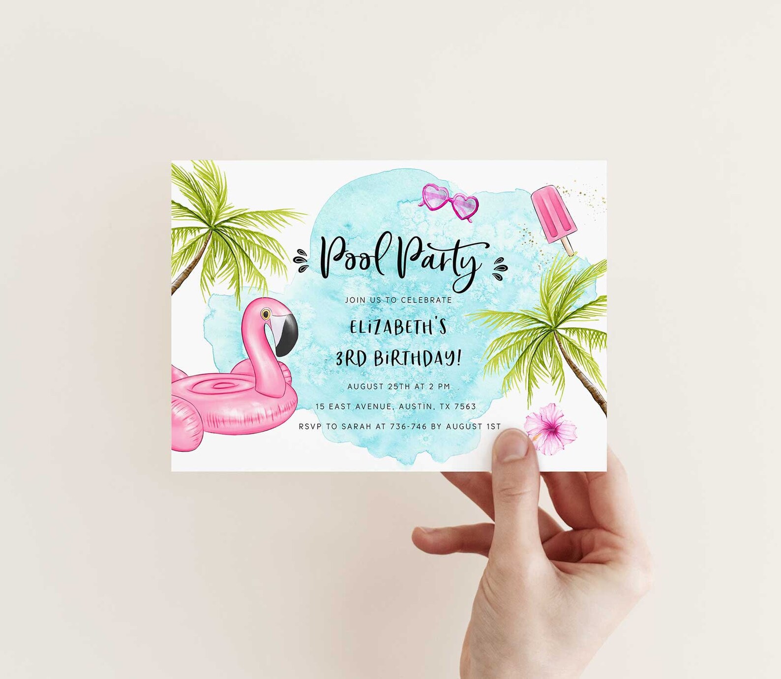 Pool Party Invitation Girl Pool Party Invitation Digital - Etsy
