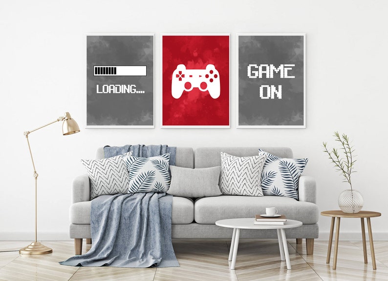 Décor de jeu vidéo, Art de mur de jeu vidéo, ensemble d'impressions de ...