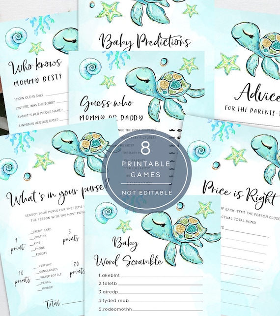 Under The Sea Baby Shower Games Under The Sea Party Games Party Like