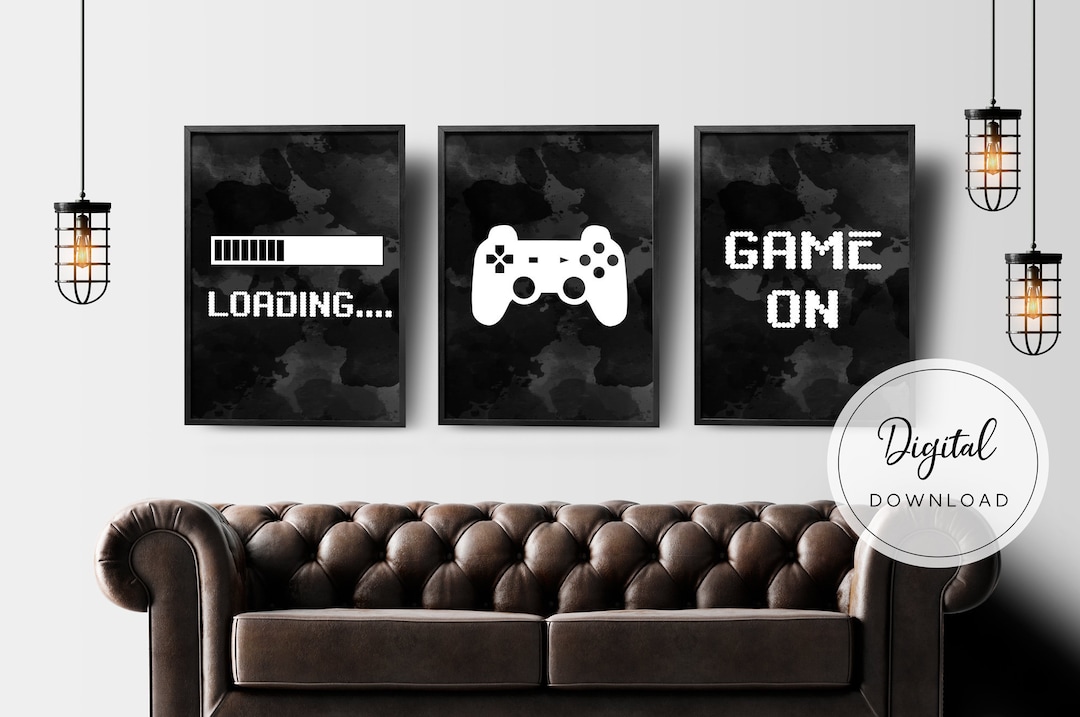 Gaming Wall Art Set of 3, Gaming Prints Set, Video Game Print, Gaming ...