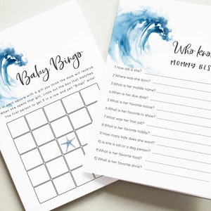 Ocean Baby Shower Games, Beach Baby Shower Games Bundle, Sea Baby ...