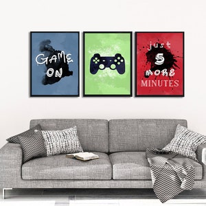Video Game Wall Art Gaming Wall Art Set of 3 Gaming Prints | Etsy
