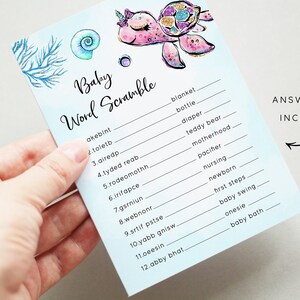 Under the Sea Baby Shower Games Bundle, Beach Baby Shower Games ...
