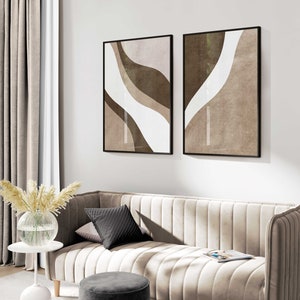 Neutral Wall Art Set, Brown Wall Art, Neutral Wall Art Prints, Beige ...